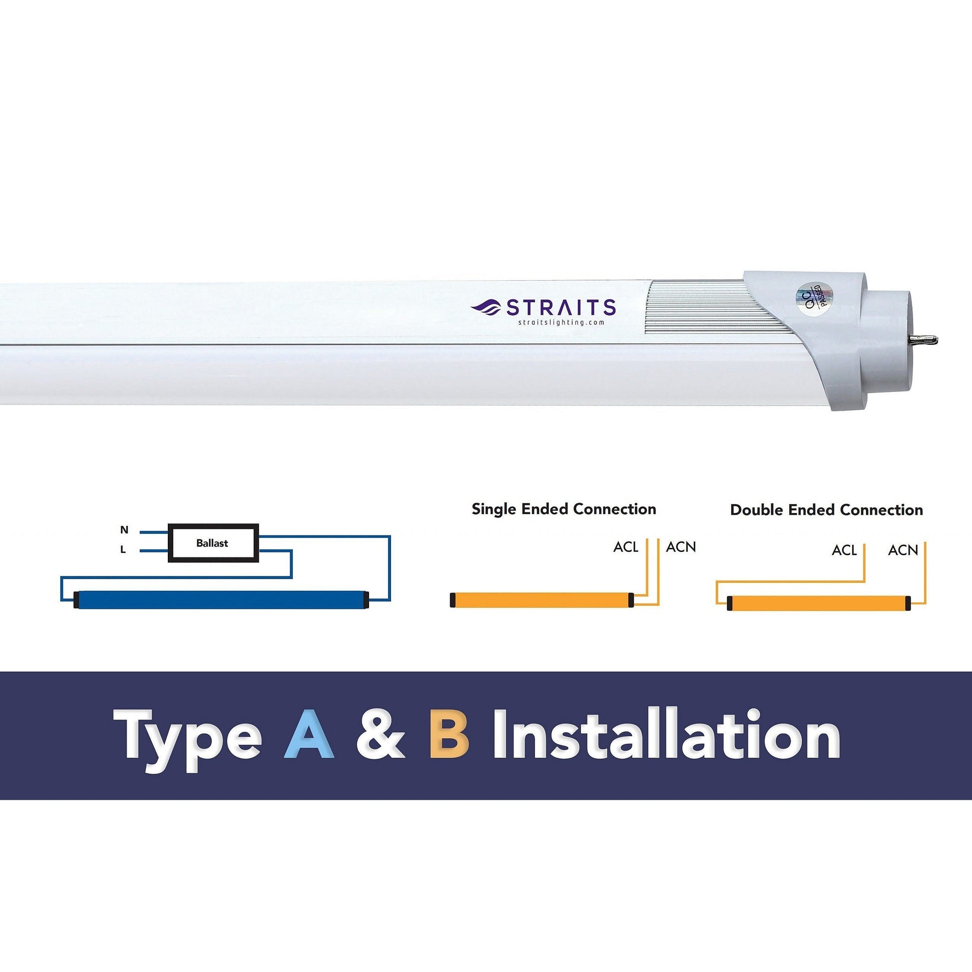 Straits Lighting X-Series 3ft T8BC LED Tubes -15W - 3000K - Frosted ...