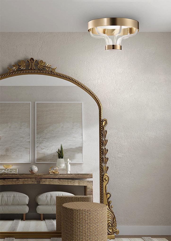 Sylcom Festa CEILING BASE-3-SATIN GOLD Satin Gold Ceiling Base – Lamps ...