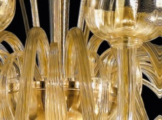 Sylcom Foscari 1520/8-D-ORO 24Kt Gold Chandelier in Polished Gold Meta ...