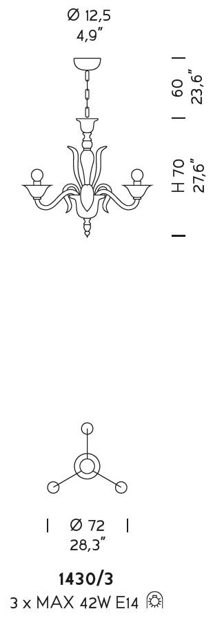 Sylcom Pisani 1430/3-D-BLAV.ORO Ivory and 24Kt Gold Chandelier in Poli – Lamps Depot