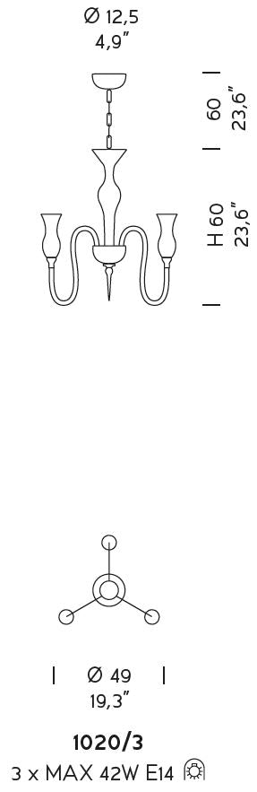 Sylcom Teodato 1020/3-D-D.A Amber Detailing Chandelier in Polished Gol – Lamps Depot