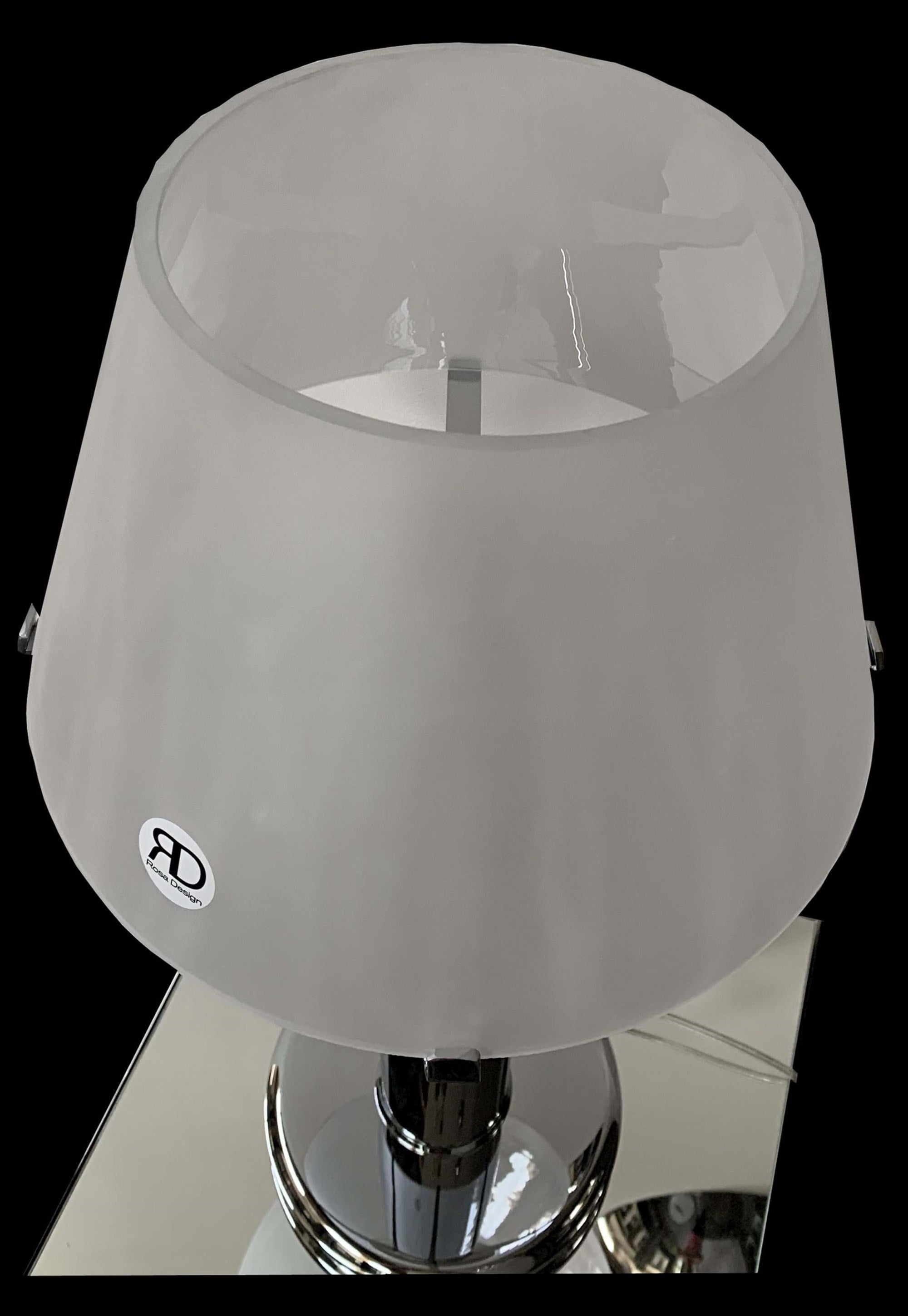 Vetreria Artistica Rosa Crom 26" 1 White Sandblasted Glass Table Lamp ...