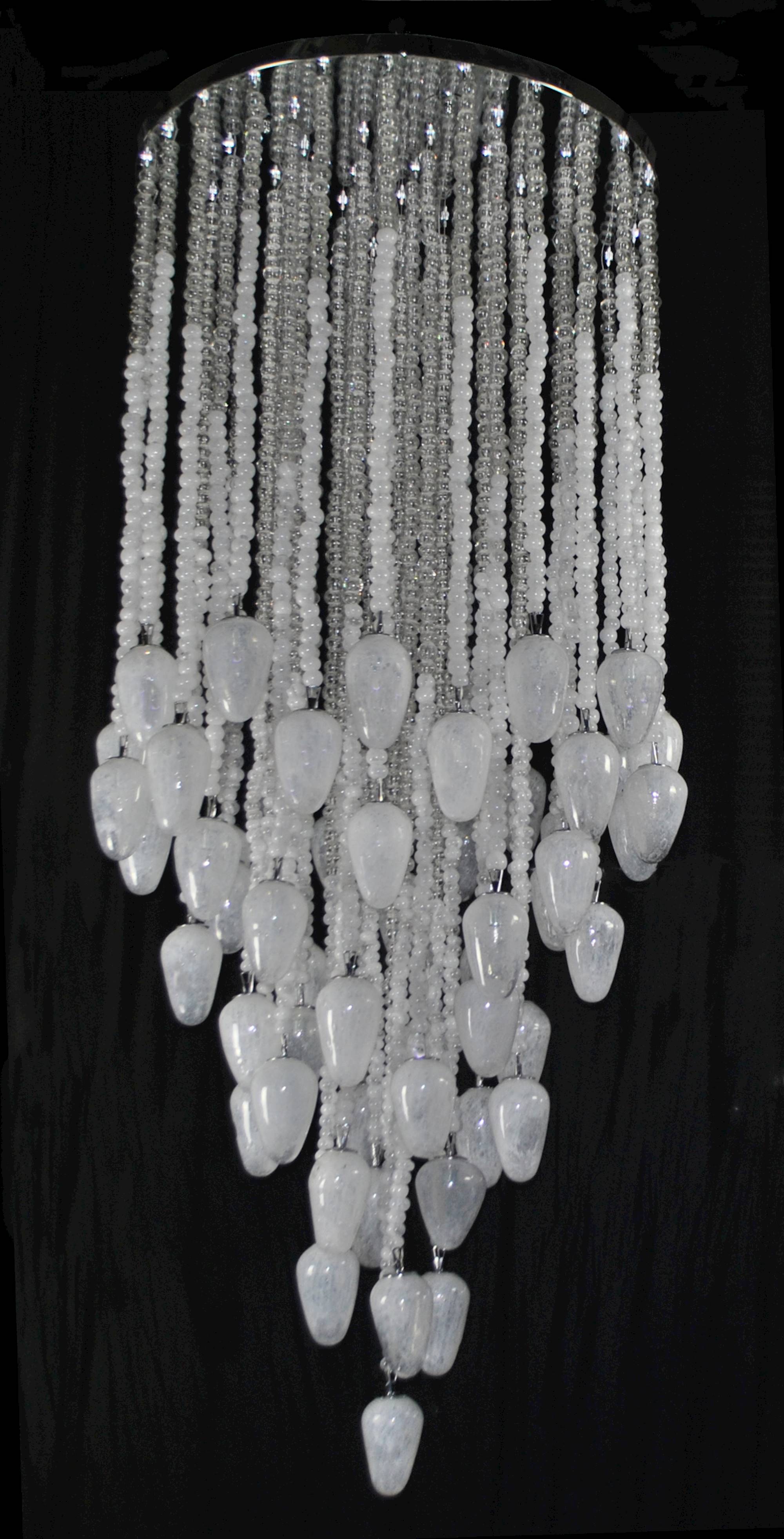 Vetreria Artistica Rosa Ovile 52-Lights White Crystal Glass Chandelier ...