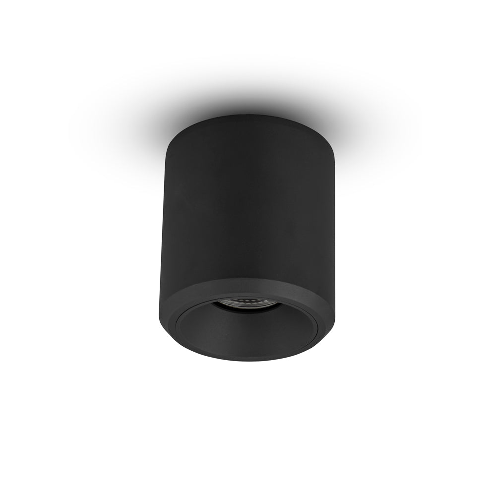 Vonn Lighting Node 3" Black Integrated LED Round Fixed Semi-Flush Moun ...