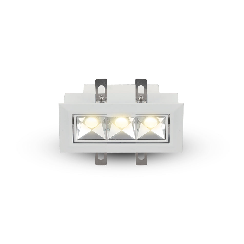 Vonn Lighting Rubik 5" 3-Light White Integrated LED Adjustable Recesse ...