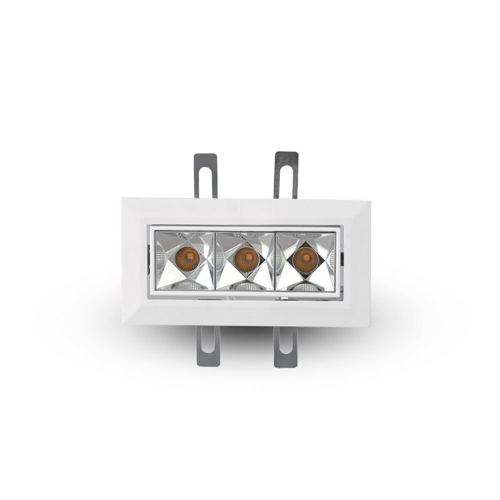 Vonn Lighting Rubik 5" 3-Light White Integrated LED Adjustable Recesse ...