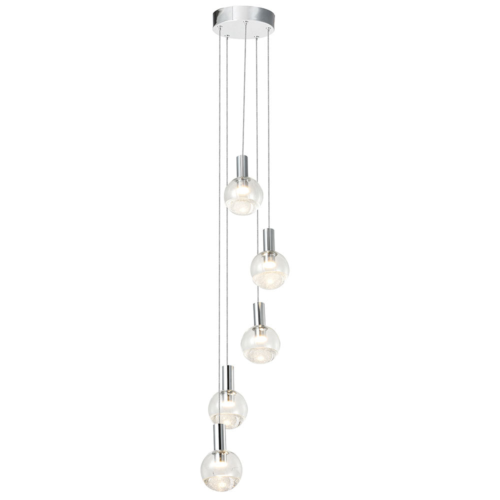 Vonn Lighting Sienna 10" 5-Light Polished Chrome Integrated LED Round ...