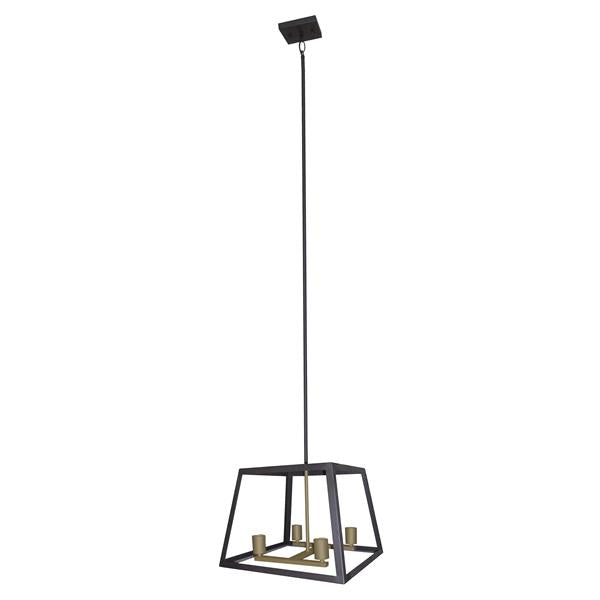 Whitfield Lighting Qadira 16" x 16" Ebony Bronze/Gold Finish With Retr ...