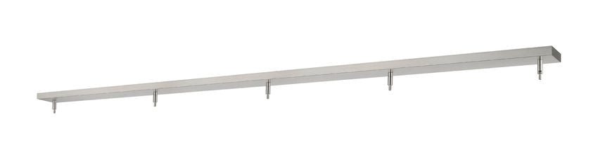 Z-Lite 5" Multi Point Canopy Brushed Nickel Steel 5-Light Ceiling Plat ...