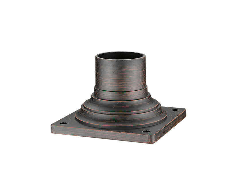 Z-Lite 6" W x 4" H Bronze Aluminum Outdoor Pier Mount Post and Hardwar ...