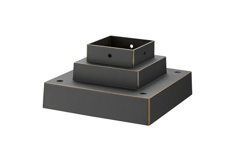 Z-Lite 7" W x 4" H Oil Rubbed Bronze Aluminum Outdoor Pier Mount Post ...