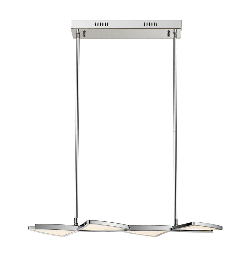 Z-Lite Aeon 10" 1-Light LED Chrome Chandelier With White Acrylic Shade ...