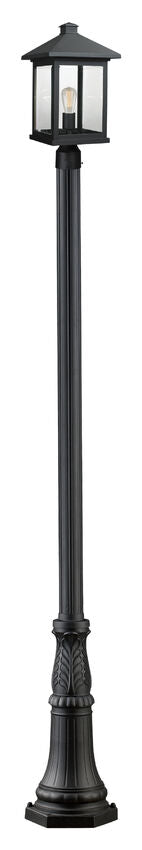 Z-Lite Portland 13" W x 112" H 1-Light Black Outdoor Post Mounted Fixt ...