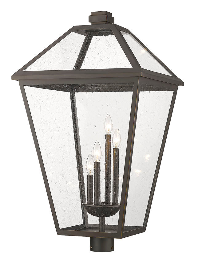 Z-Lite Talbot 20" W x 34" H 4-Light Oil Rubbed Bronze Outdoor Post Mou ...