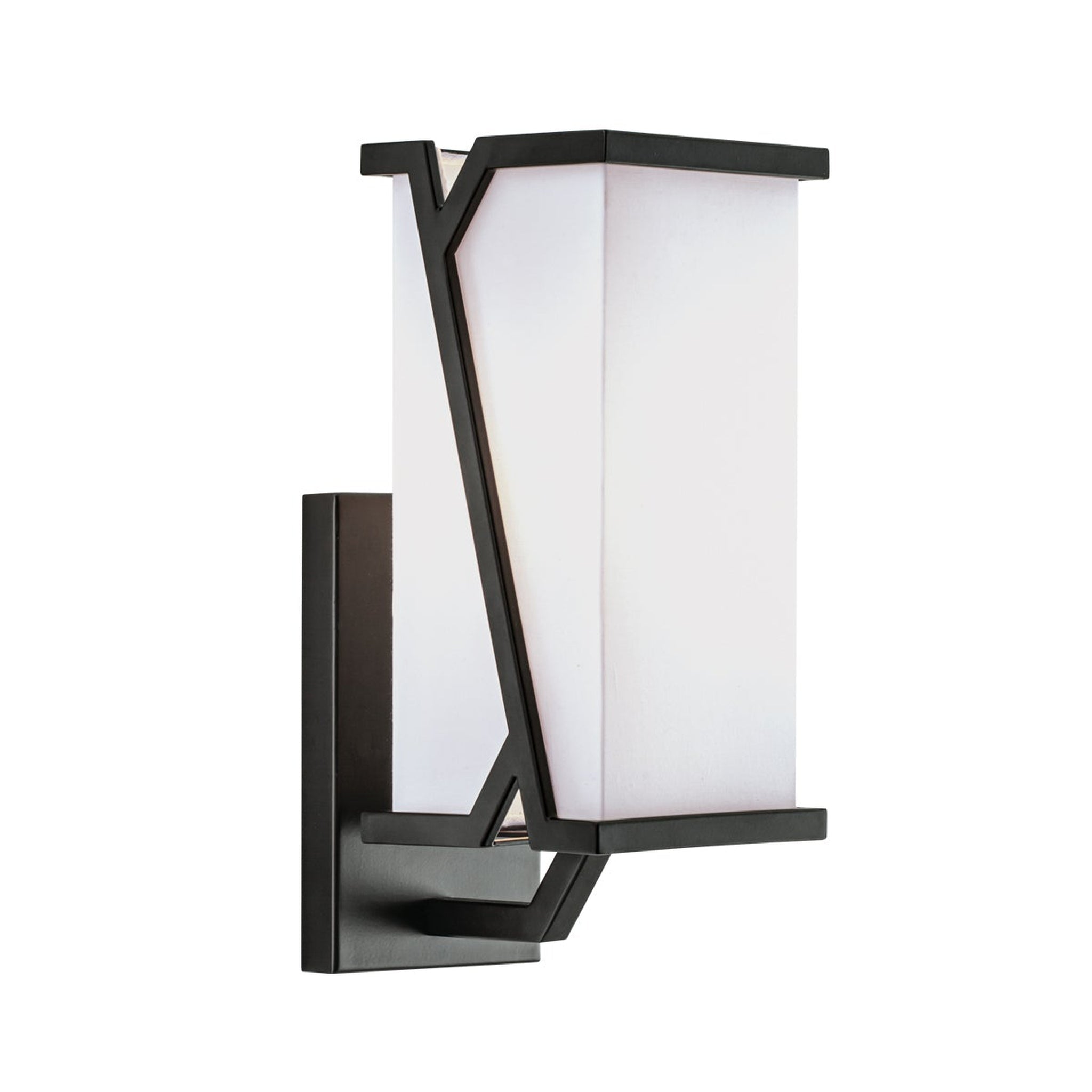Norwell Lighting Moiselle 12" x 6" 1-Light Sconce Matte Black Indoor W ...